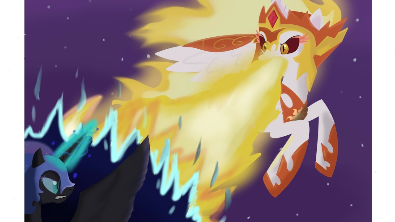 Daybreaker vs Nightmare Moon (MLP speedpaint) - YouTube