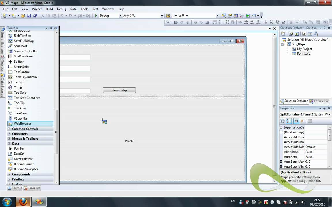 Visual Basic .NET Tutorial - How to add google maps in a VB programme Part 1/2 - codecall.net ...