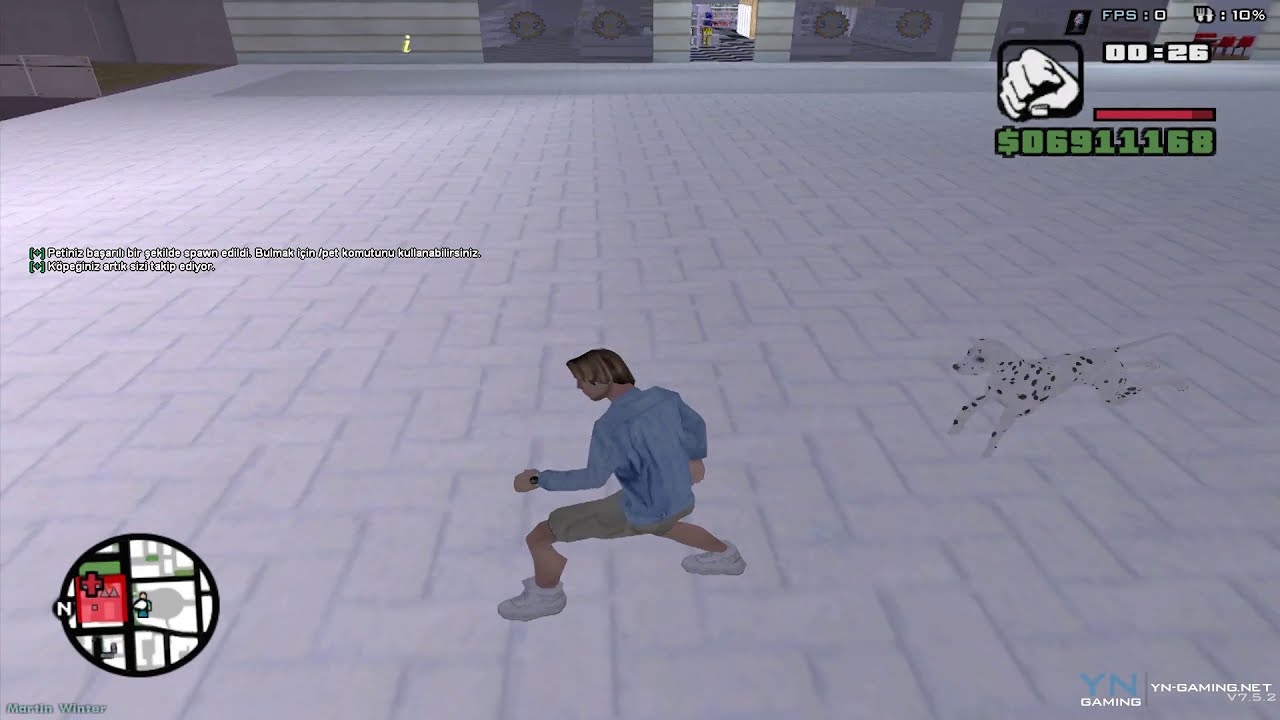 SAMP Dog - Pet System - Moving Actors - YouTube