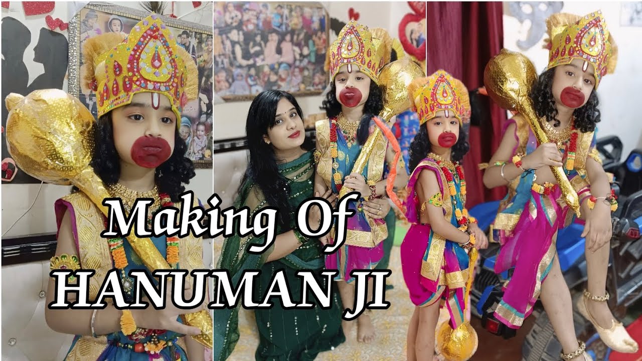 Making of Hanuman ji||Fancy Dress||school activities||dassehra ...