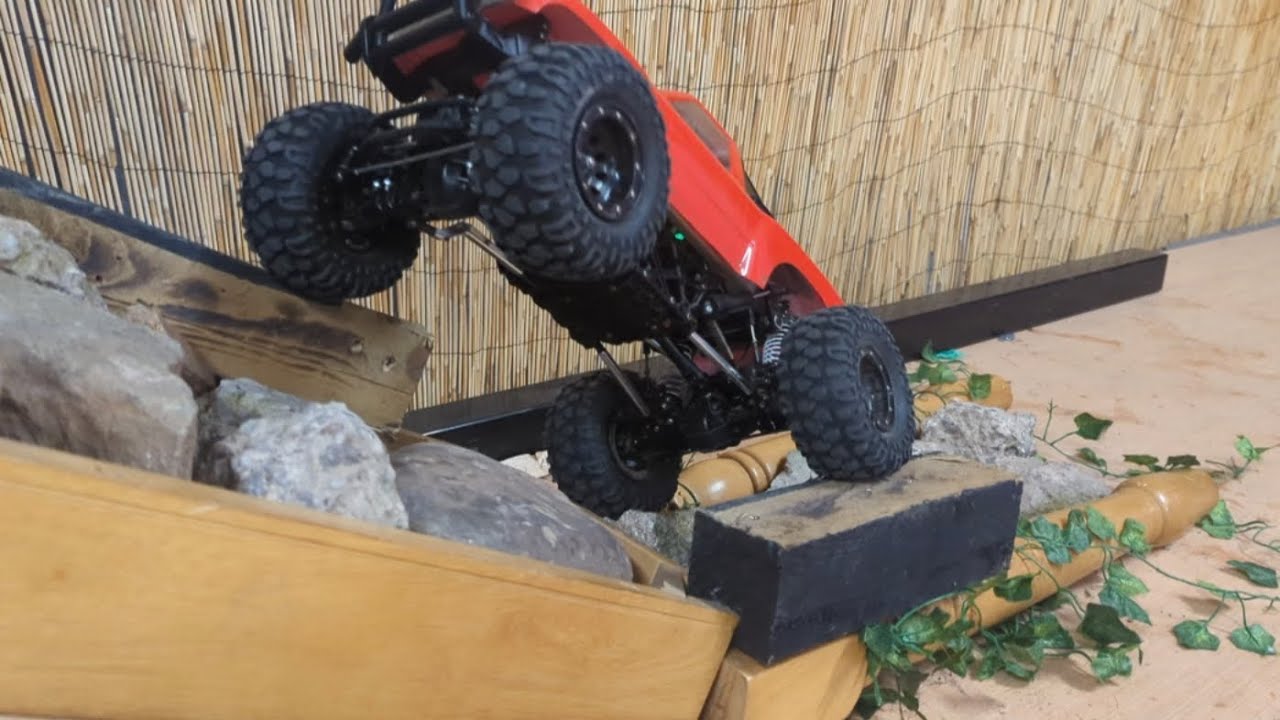 Indoor RC Crawler Course Action With A Tamiya CR-01 ...