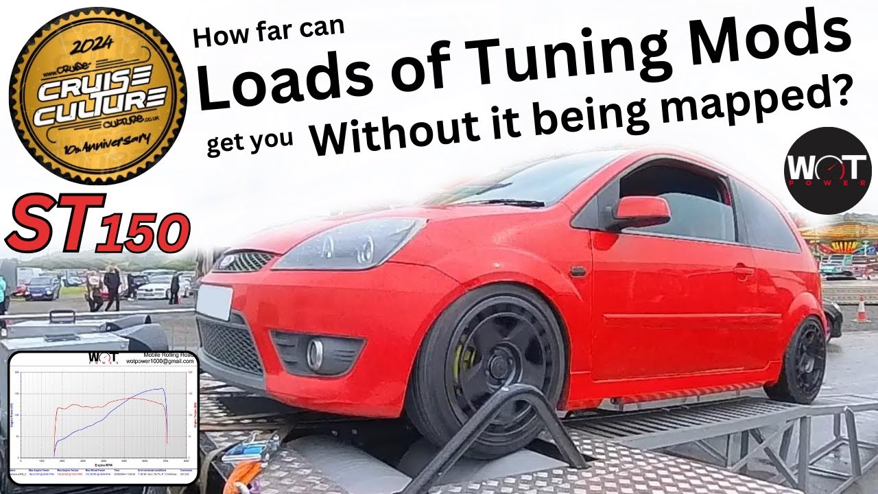 ST150 Dyno Pull, Piper Cams, Ford Fiesta ST, Rolling Road, Power Run ...
