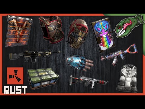 Rust Skins | Rainbow Pony & Molten Visage Doors, Azul Gloves, Corrupted ...