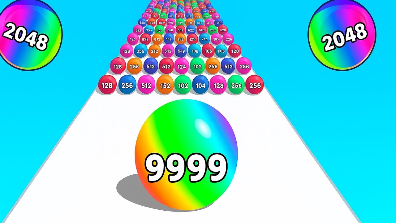 BALLRUN 2048 🤹! COLOURFUL BALL RUN CHALLENGE | PLAY WITH TAKUREA #games ...