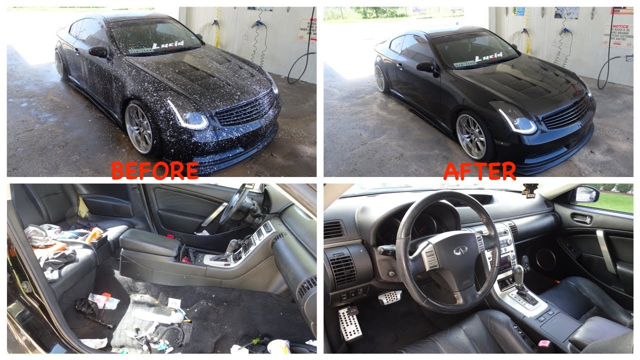 Deep Cleaning The STICKIEST Lowest Infiniti G35 EVER!! - YouTube