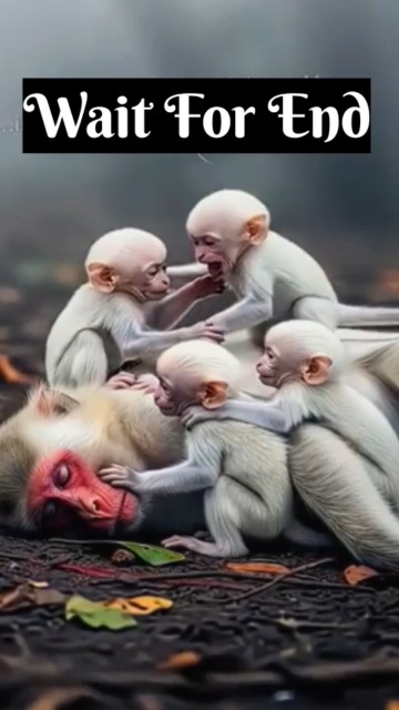 🐒💔 Hungry Monkey Mother’s Last Sacrifice |Emotional Short Story 😢#short ...