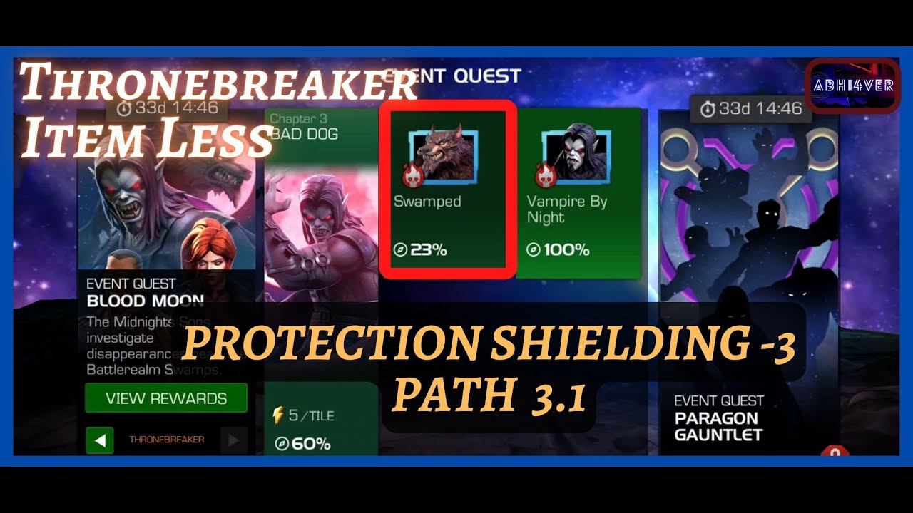 MCOC | EQ 3.1 | Protection Shielding -3 | BLOOD MOON | TB | Item less ...