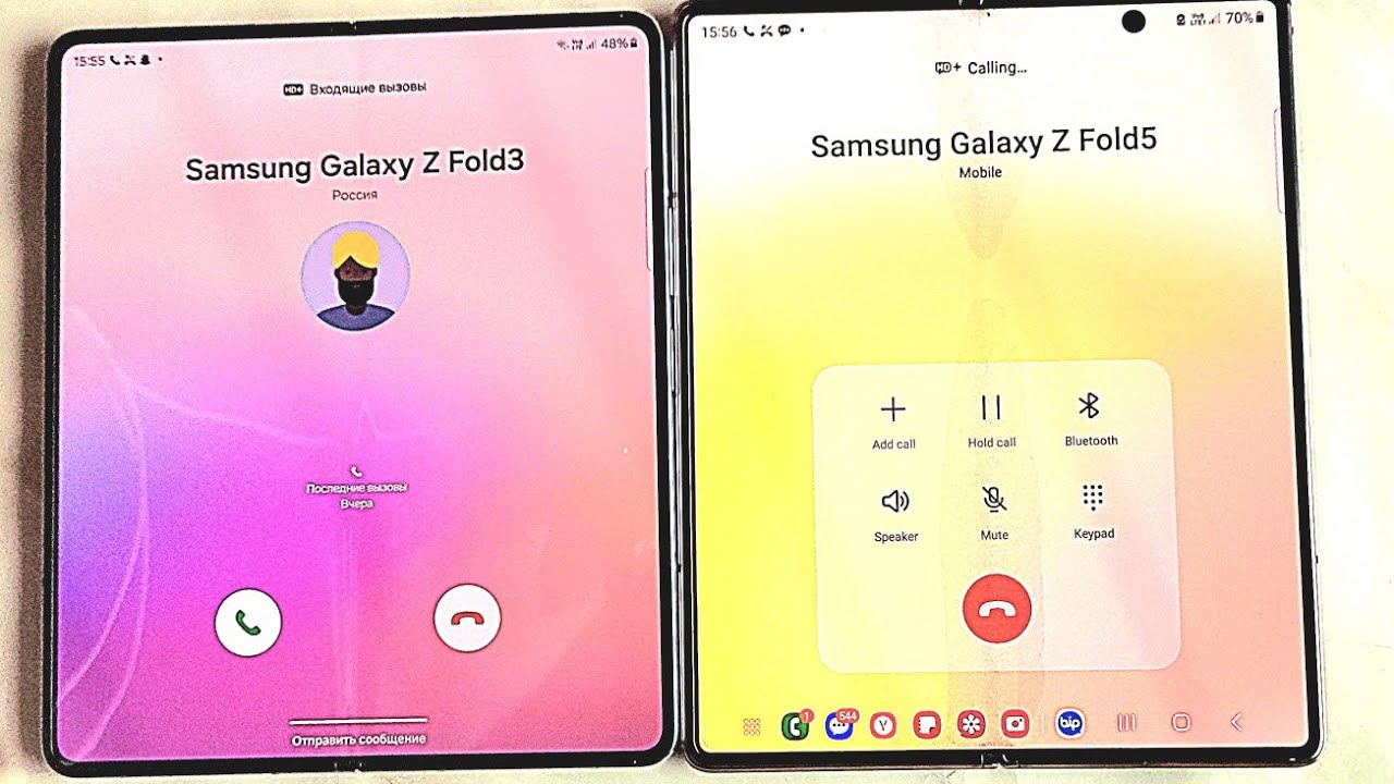 incoming Call Samsung Galaxy Z fold 5, Samsung galaxy z Fold 3 - YouTube