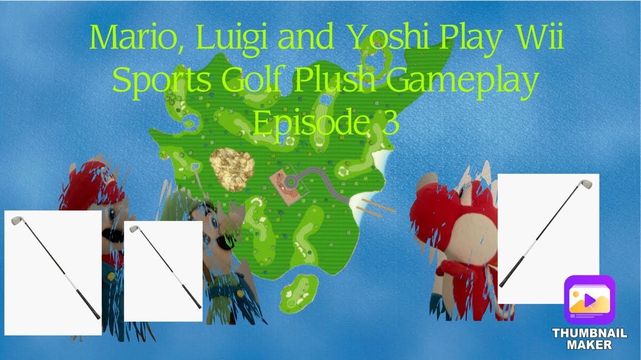 Mario, Luigi, And Yoshi Play Wii Sports Golf (SPECIAL GUEST) Plush ...