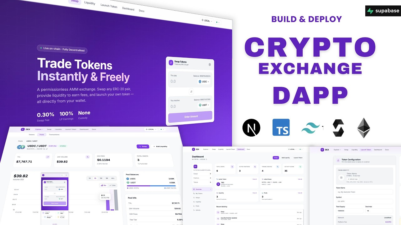 Build & Deploy a Crypto DeFi Exchange from Scratch (Solidity + Nextjs ...