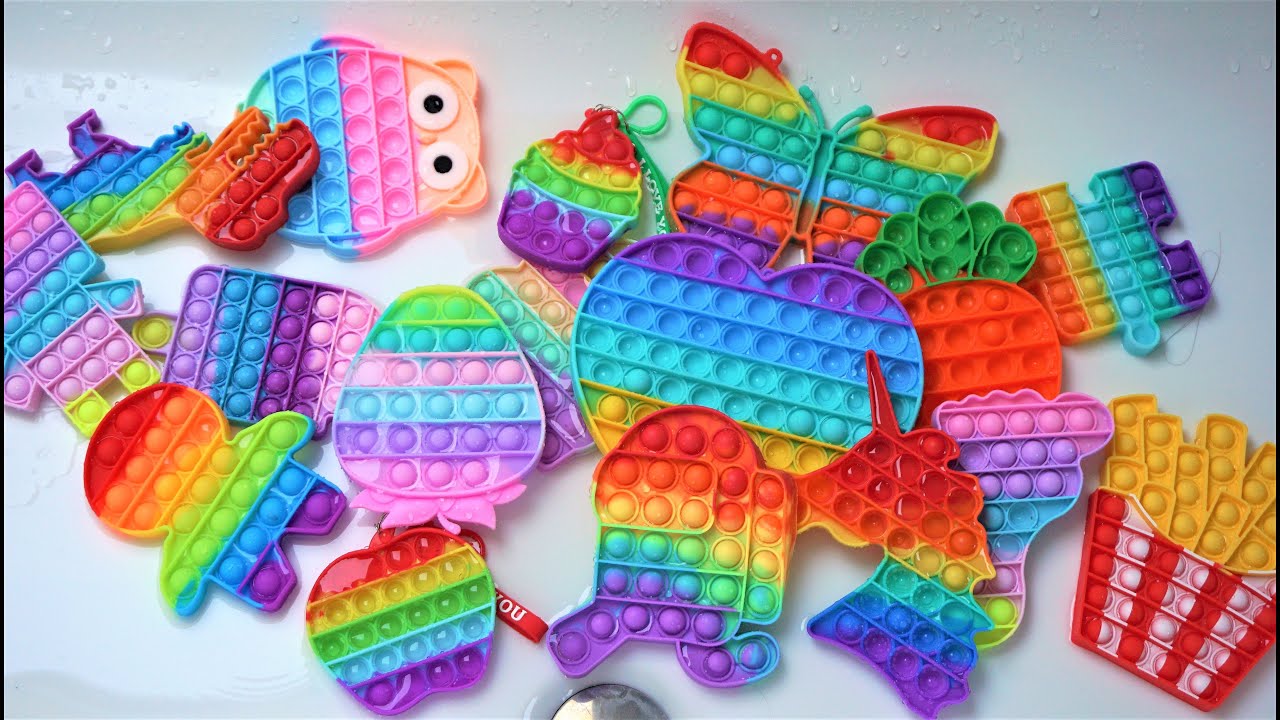 All Best Pop it toys collection in the water, slow vs fast video ...