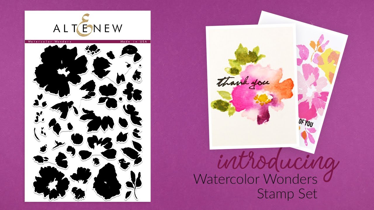 Altenew Stamps Intro - Watercolor Wonders - YouTube