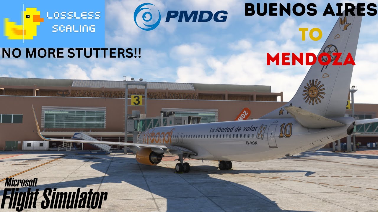 PMDG 737-800 | Using Lossless Scaling | GSX V3 | Real Life flybondi Ops ...