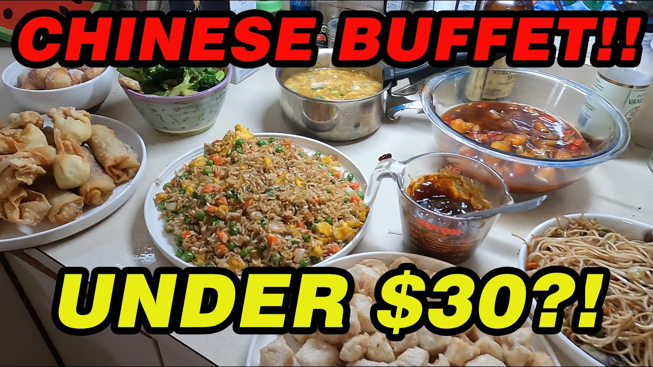 Frugal Friday!! Making my Own Chinese Buffet for Under $30!! - YouTube
