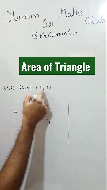 Area of Triangle|| area of a triangle with 3 vertices| formula for area ...