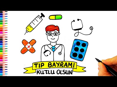 TIP BAYRAMI Resmi Çizimi 🩺 Doktor Resmi Çizimi - Doktor Nasıl Çizilir? - Doctor's Day Drawing Easy