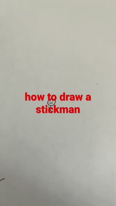 how to draw stickman tutorial - YouTube