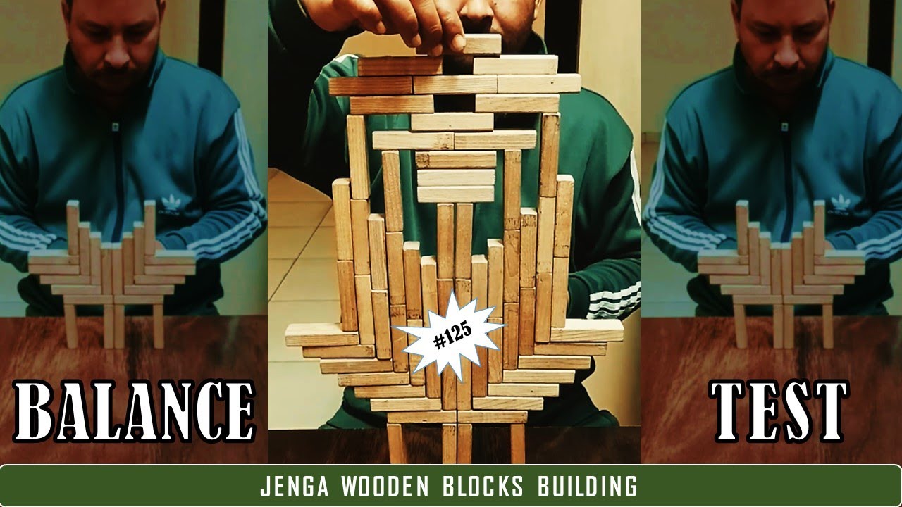 Balance Challenge: Only 4 Jenga Blocks Allowed (Jenga Tutorial #125) # ...
