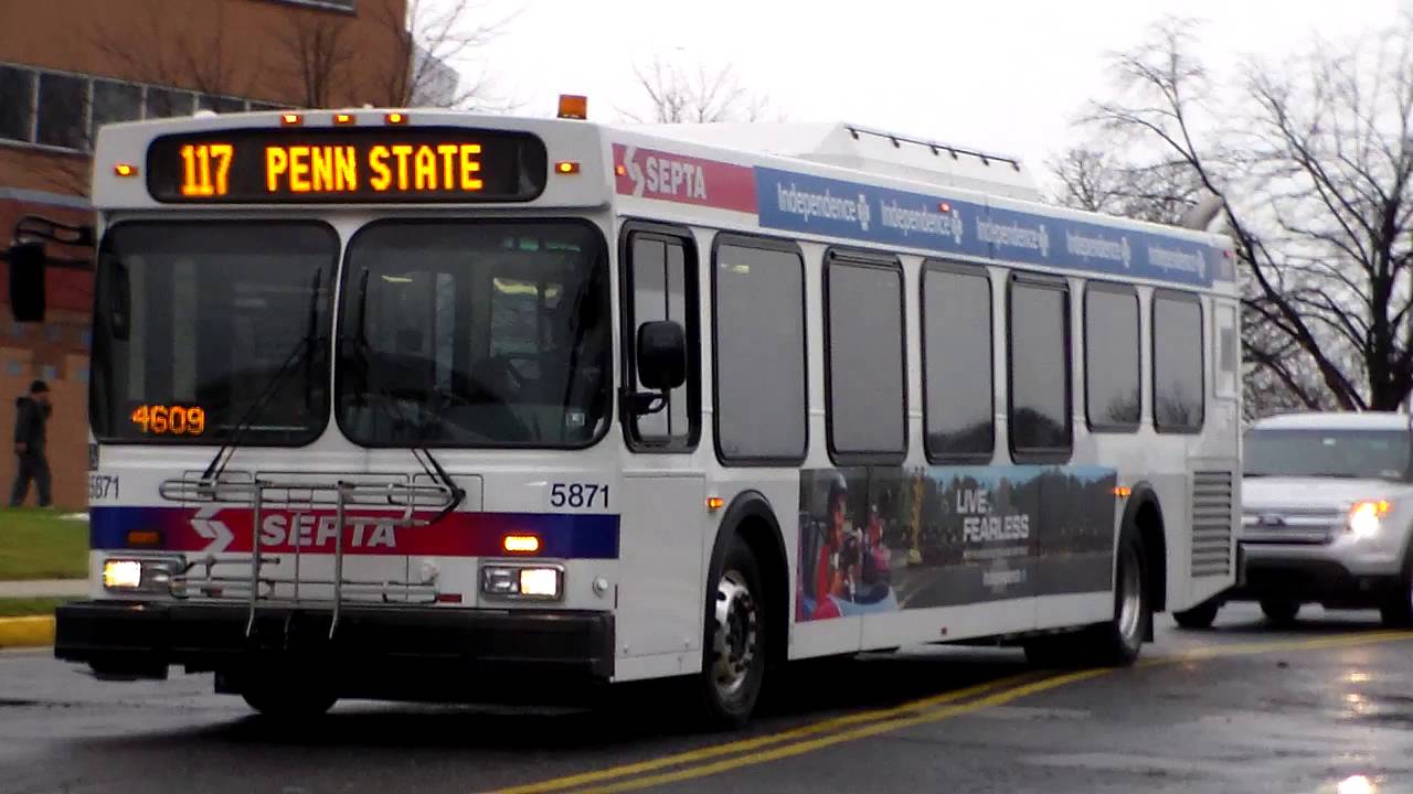 SEPTA BUS: NEW FLYER D40LF 5871 ON ROUTE: 117 PT2 - YouTube