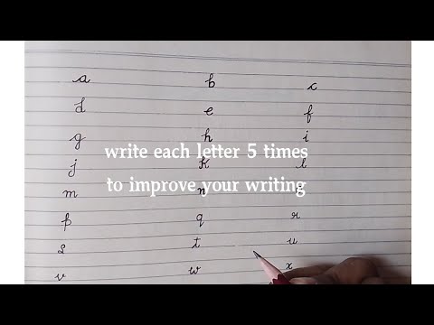 Improve your handwriting in 2 minute || how to write small letter ...