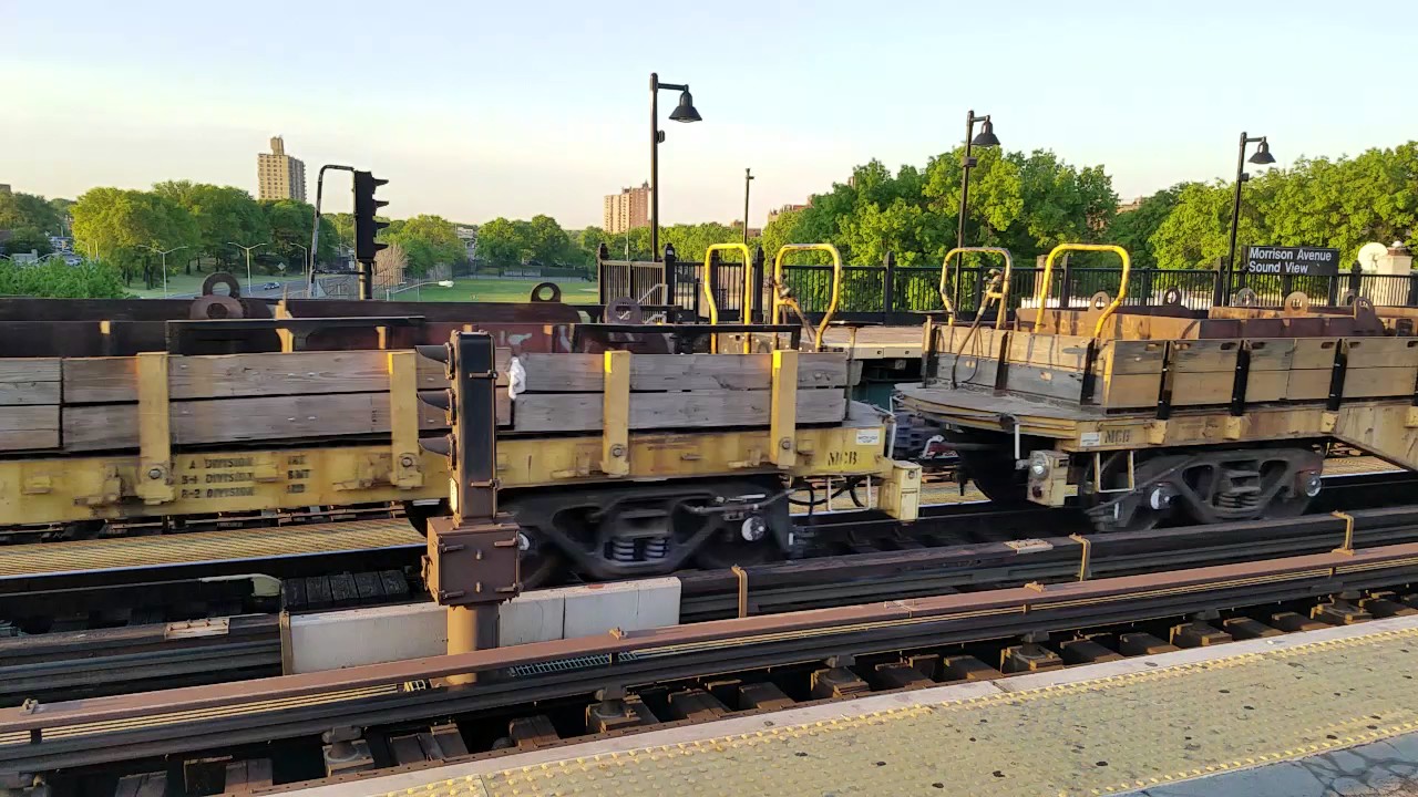 Non Passenger MTA Work Train Passing By On Morrison Ave, Soundview In ...