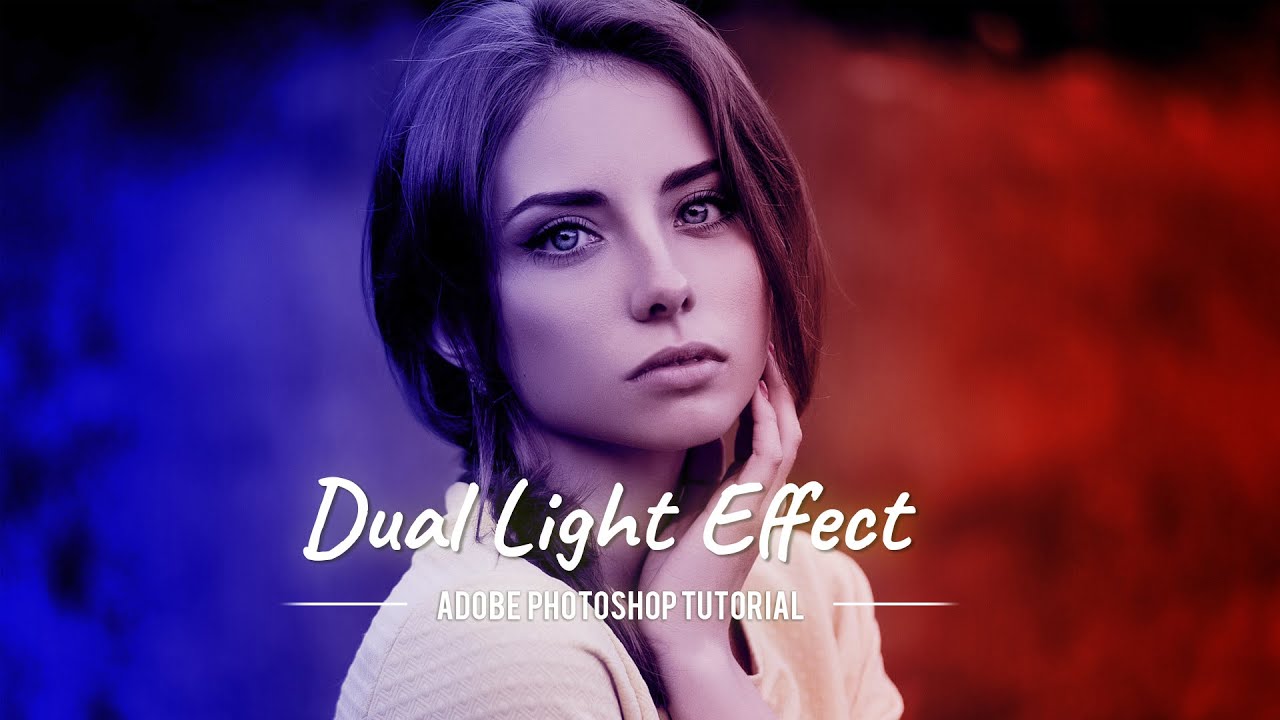 How to Create dual light effect in Adobe Photoshop - YouTube