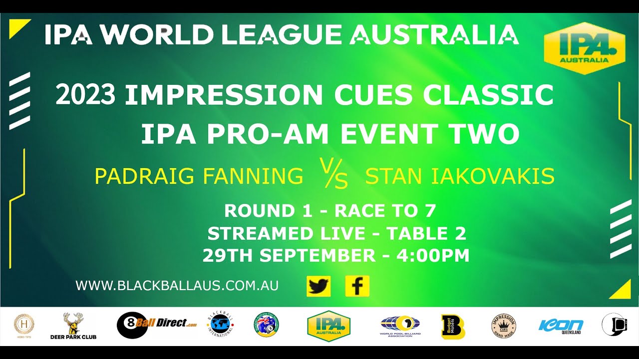 Padraig Fanning v Stan Iakovakis - Pro/Am Event Rnd 1 - IPA World ...