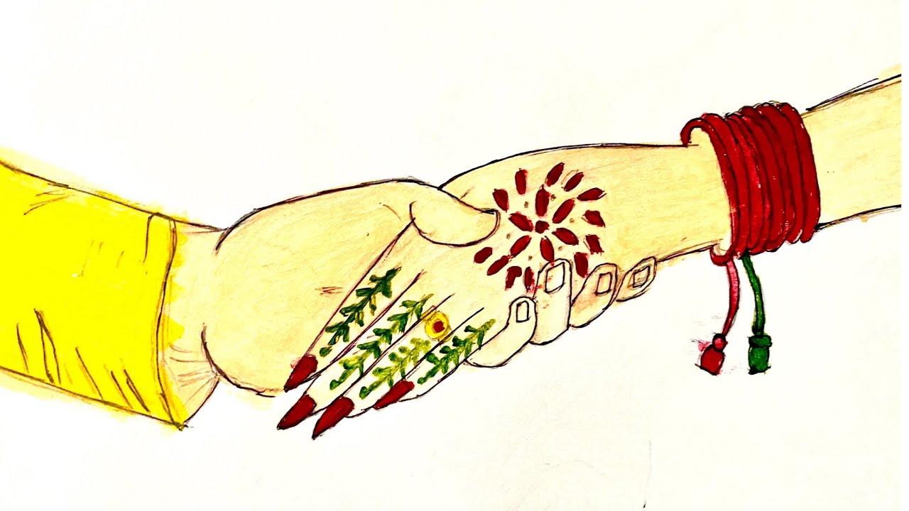 how to draw couple holding hands easy step by step /engagement couple ...