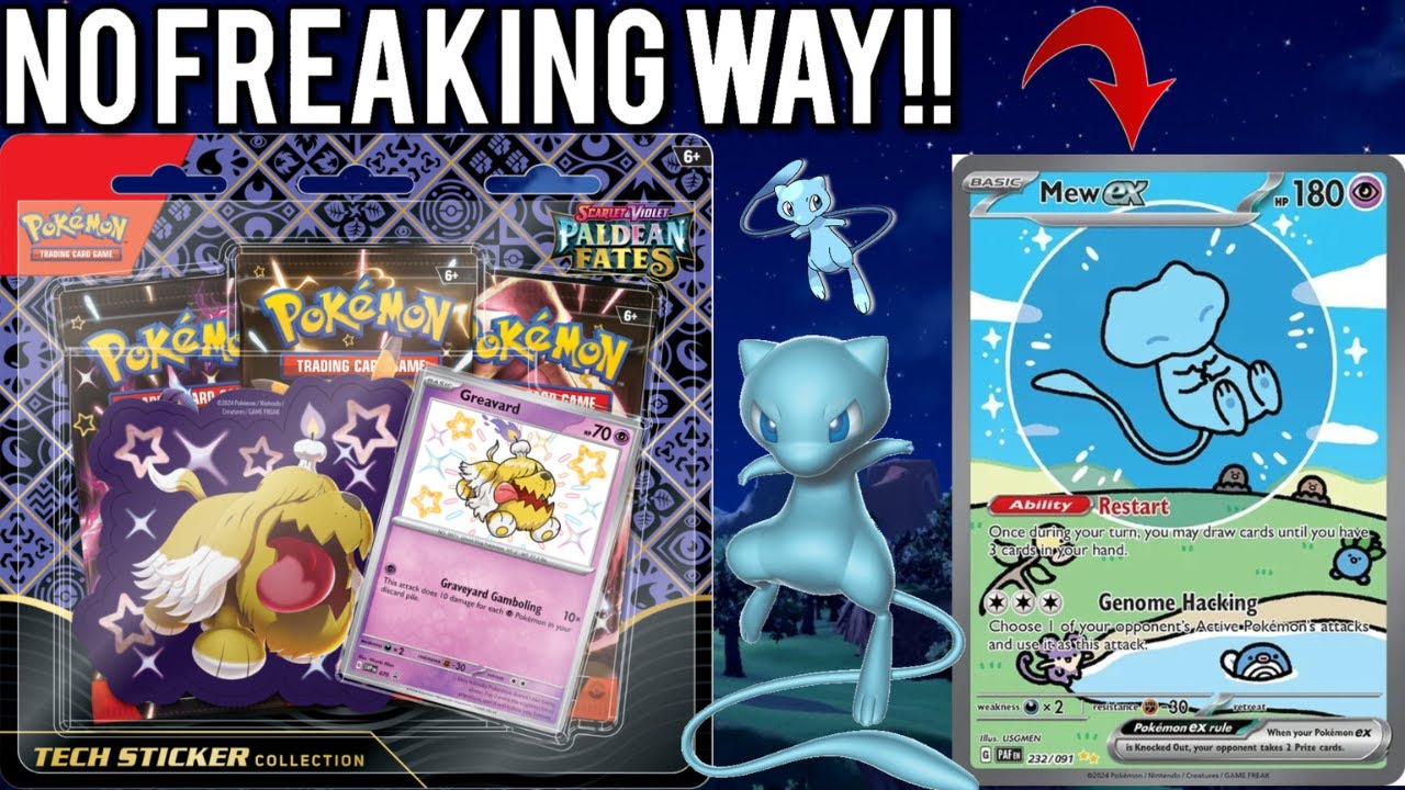 I Opened the BEST Paldean Fates Shiny Greavard Tech Sticker Collection ...