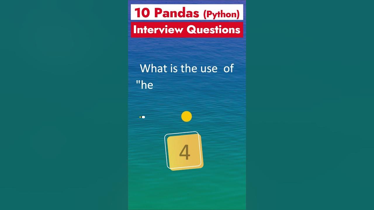 Part 8 - Pandas Interview Questions | Python Library for Data Science - YouTube