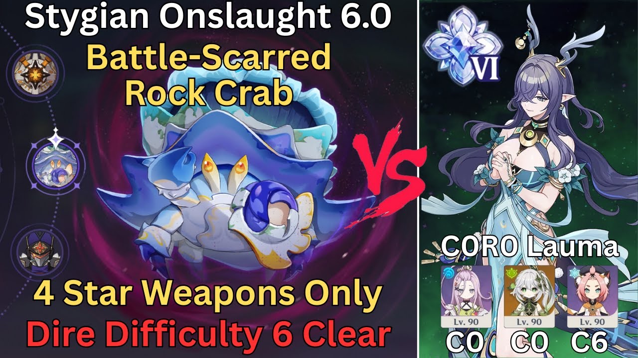Stygian Onslaught 6.0 Dire Difficulty 6 Clear vs Rock Crab C0R0 Lauma 4 ...