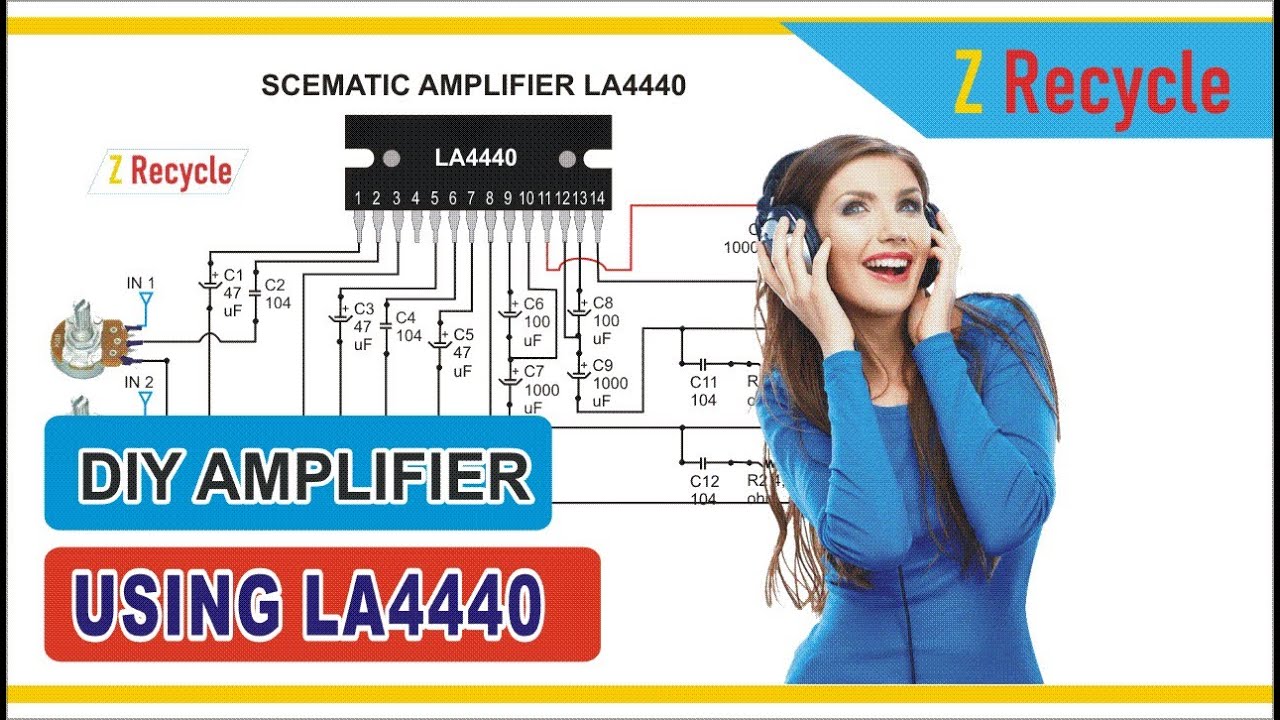 Make Stereo Amplifier using IC LA4440 || Membuat Amplifier Stereo ...