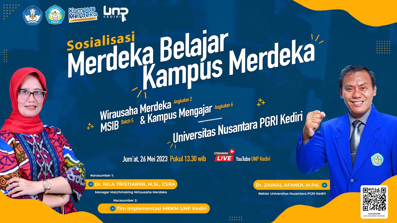Sosialisasi MBKM UNP Kediri: Wirausaha Merdeka batch 2, MSIB Batch 5 ...
