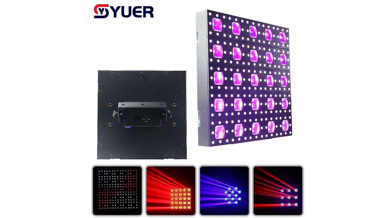 YUER™️ LED 25x30W RGBW Matrix Beam Star Sky Effect Stage Ligthing With ...