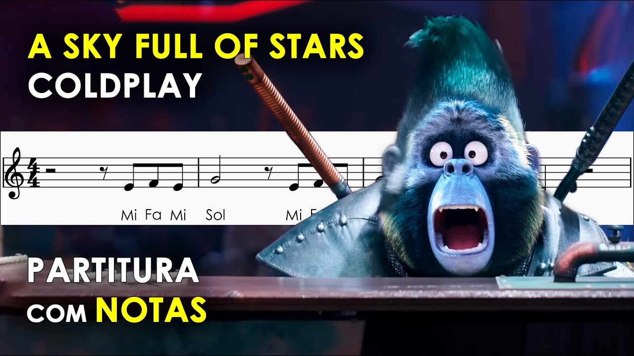A Sky Full of Stars | Partitura com Notas para Flauta Doce, Violino ...