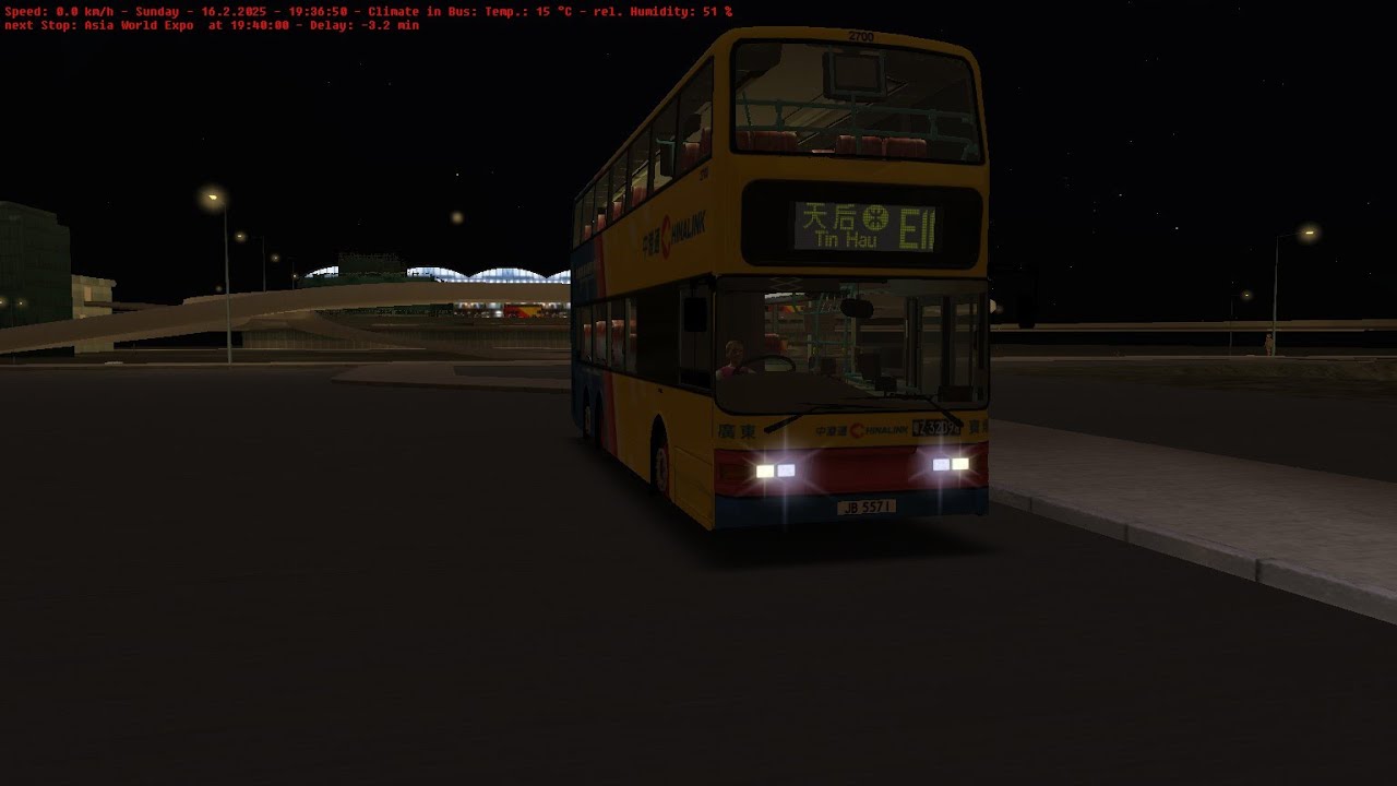 OMSI 2 CTB 2700 JB 5571@E11 機場博覽館 Asia-World Expo → 銅鑼灣 (天后) Causeway ...