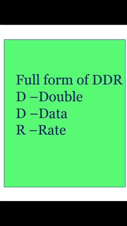 DDR Ka Full Form | Full Form Of DDR | #jasveer - YouTube