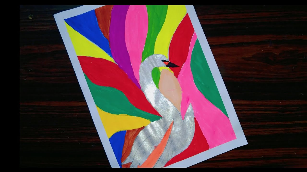 Colourfull Painting on A4 Paper || How to make Painting || Easy ...