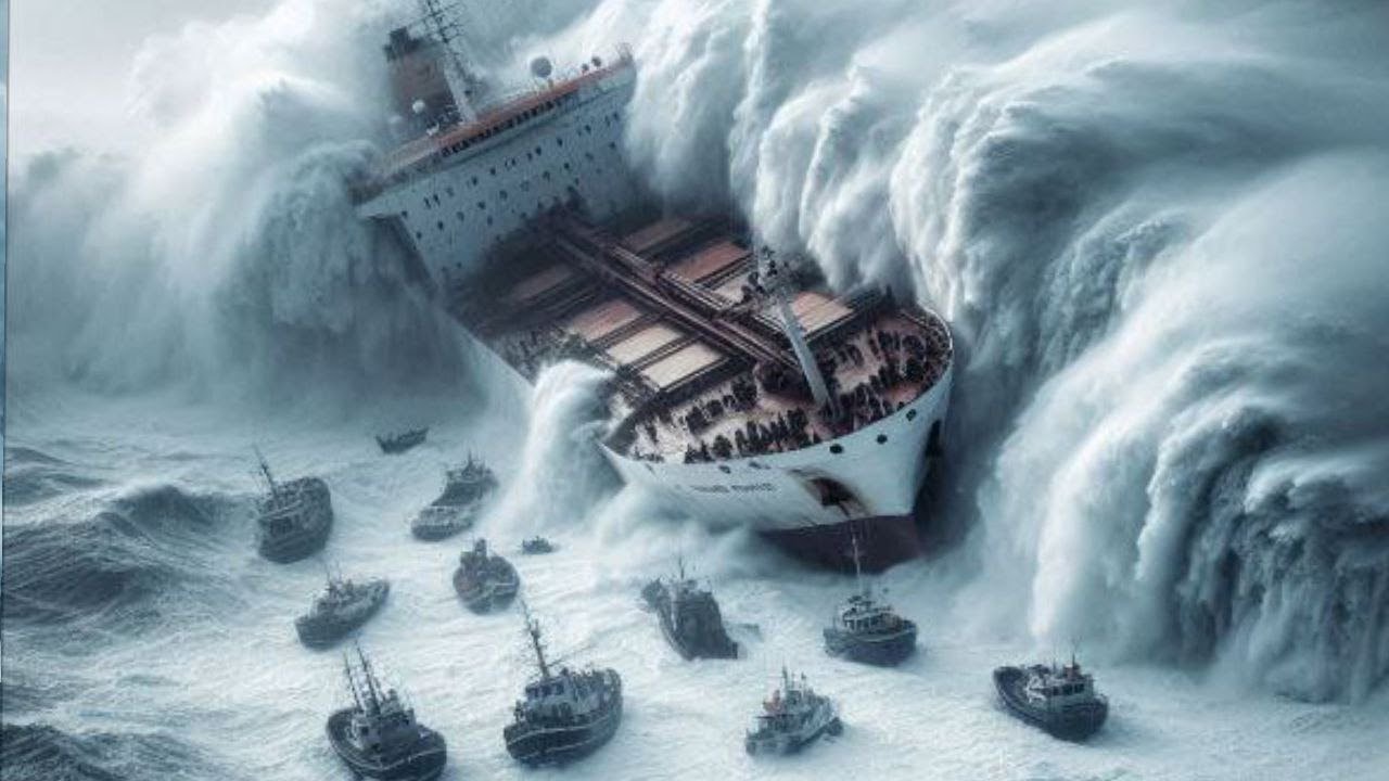 Italy is crying! 4 meter waves hit Tuscany - YouTube