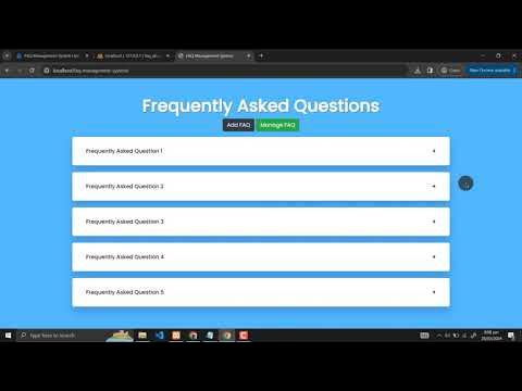 FAQ Management System Using PHP and MySQL with Source Code - YouTube