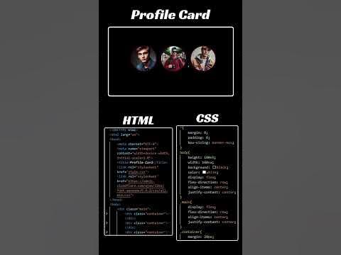Day - 45 | 100 days 100 projects challenge | profile card project using html css and javascript ...