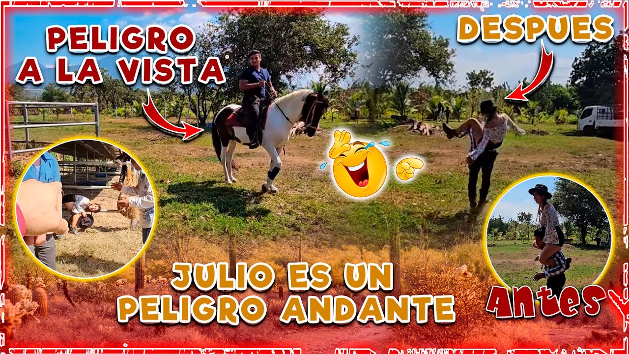 Que susto nos dio JULIO con el caballo, Bessy fue la que mas sufrió😂 ...