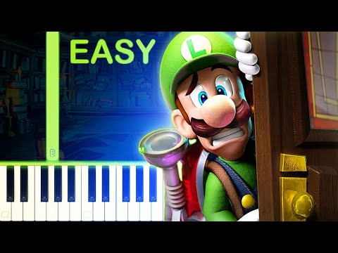 LUIGI'S MANSION 2 THEME - EASY Piano Tutorial - YouTube