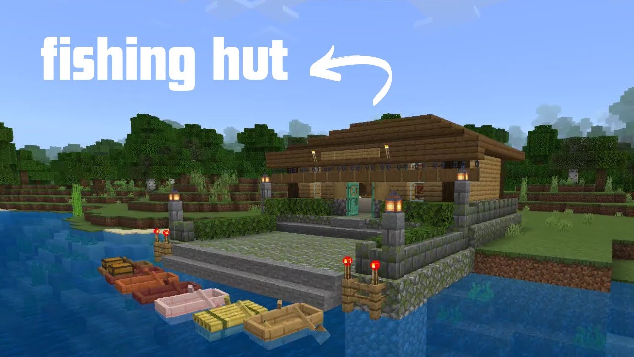 Minecraft | How to Build a Fishing Hut Tutorial - YouTube