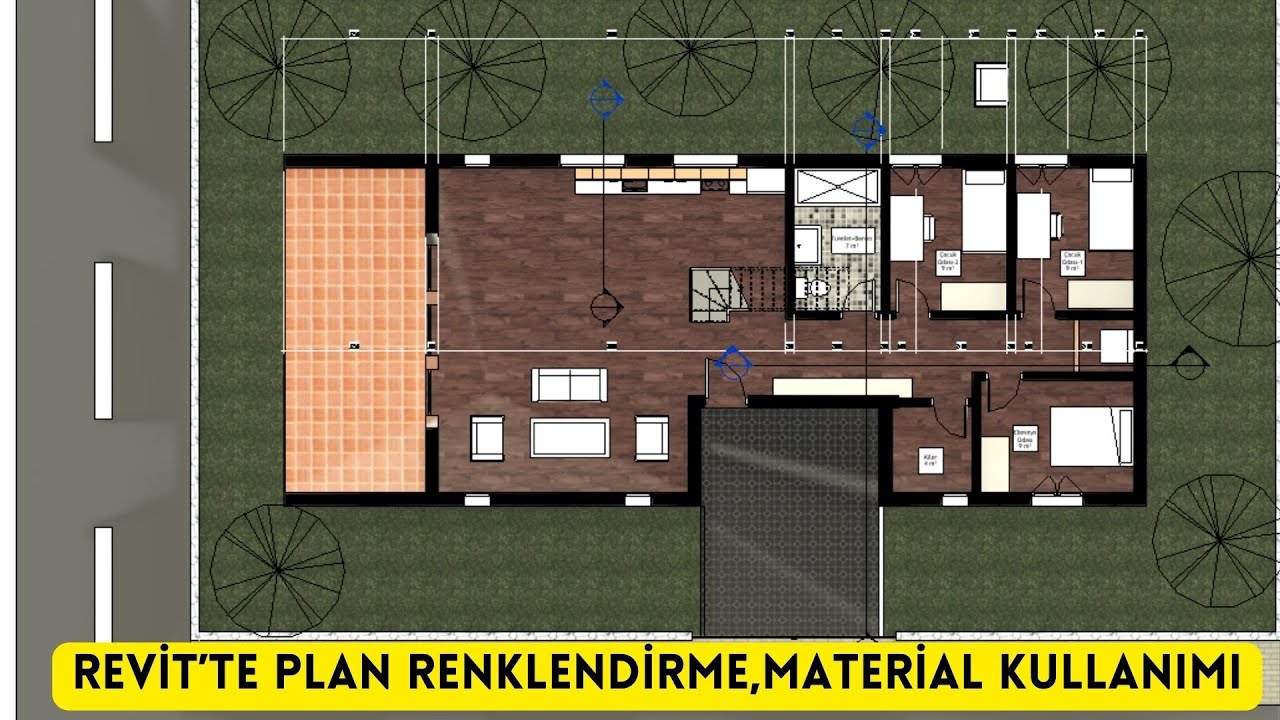 Revitte,Photoshop Kullanırmış gibi Plan Renklendirme.Özellikle Mimarlık ...