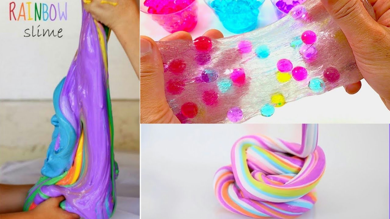 EASY DIY SLIMES!!!! VIRAL SLIMES!!! NO GLUE SLIME DIY - YouTube