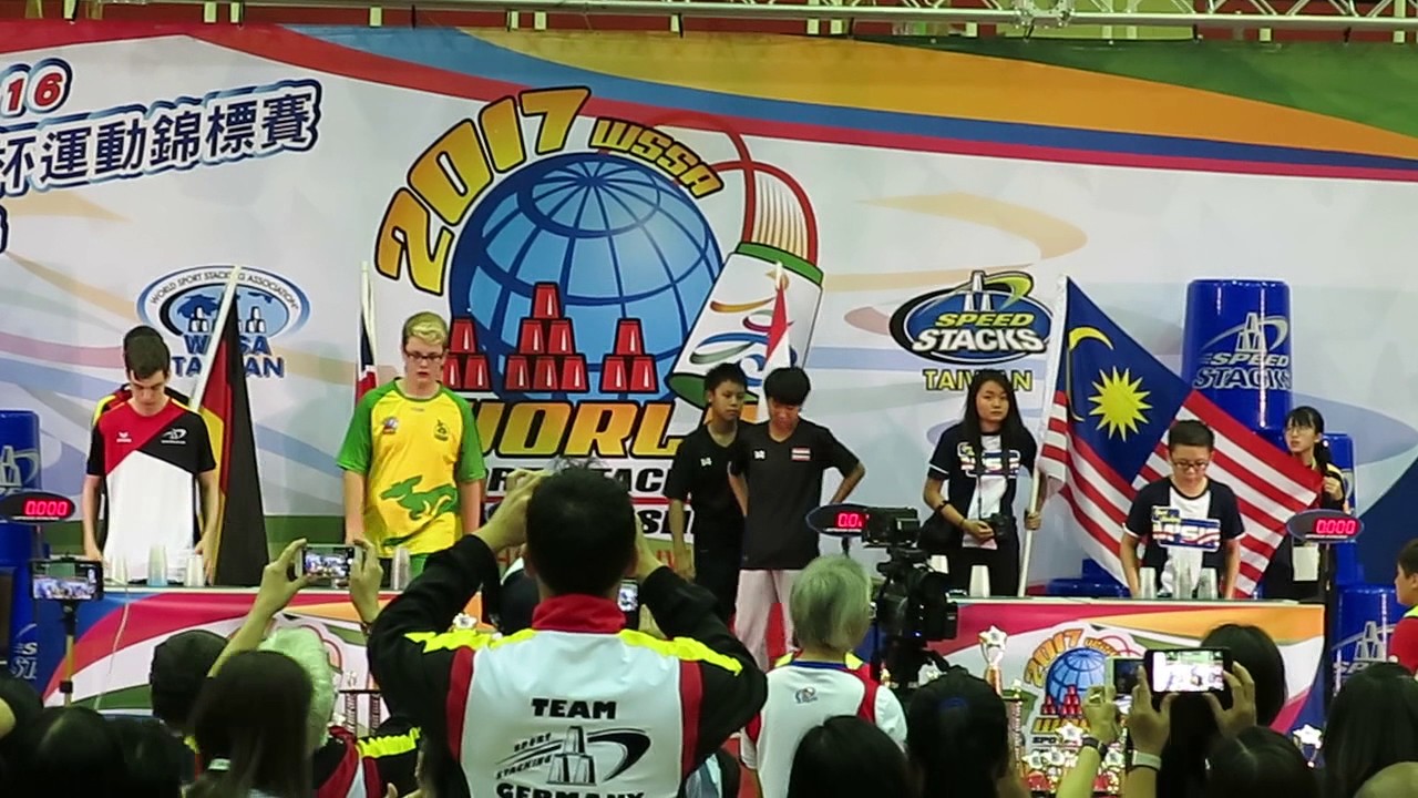 WSSA 2017 World Sport Stacking Championships Stack Out(Male) - YouTube