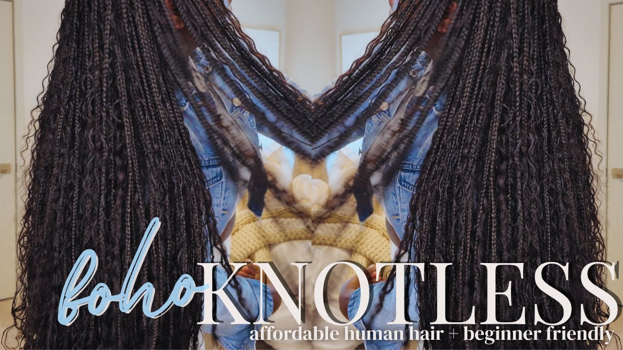 STOP booking stylists! | boho knotless braids tutorial | easy method ...