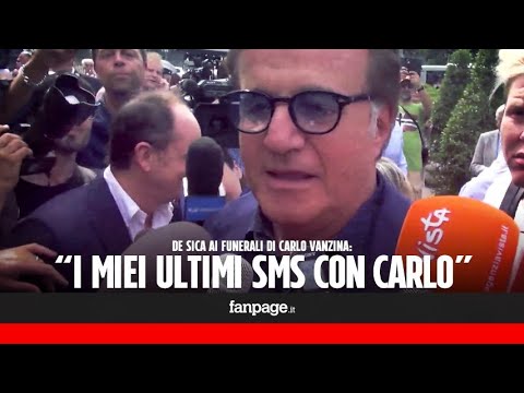 Christian De Sica ai funerali di Carlo Vanzina: \