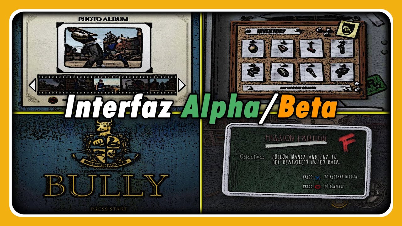 Interfaz Alpha/Beta - Versión Beta De Bully (Parte #5) - YouTube